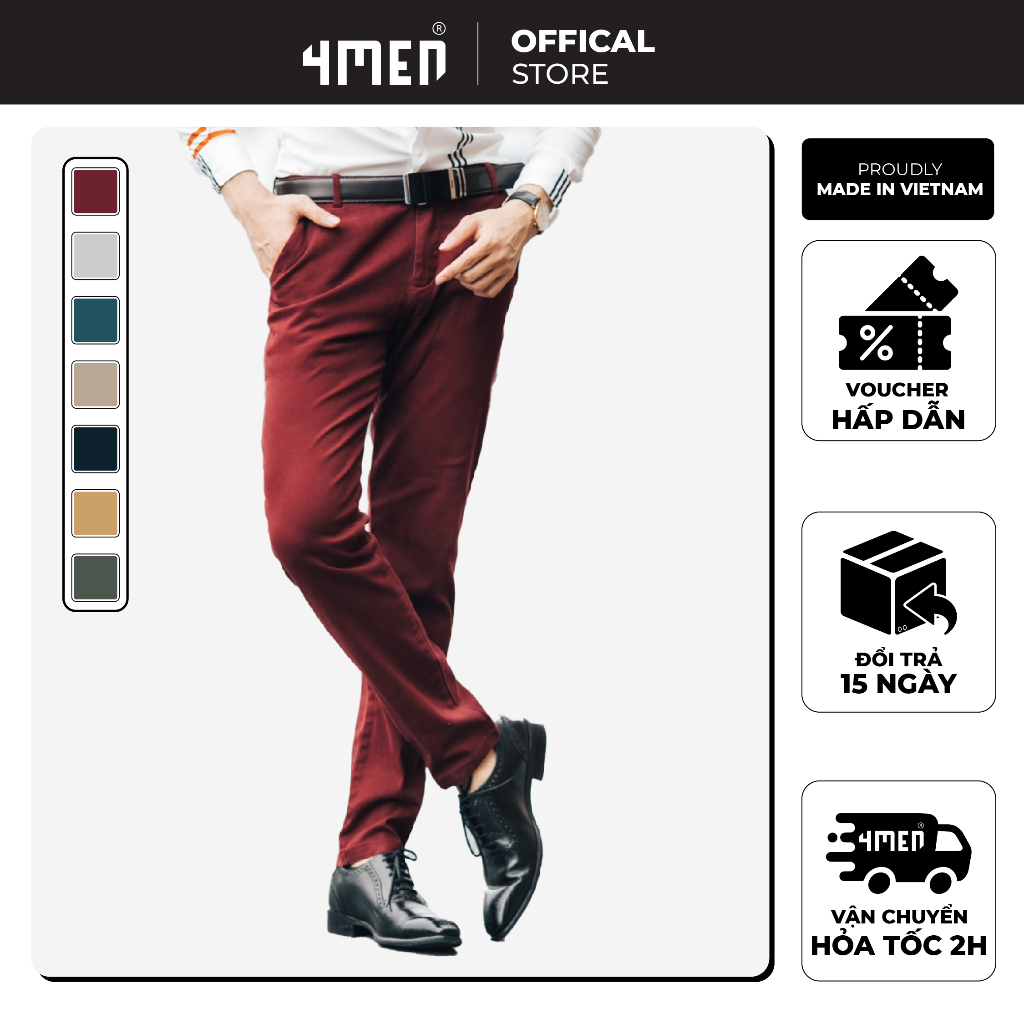Quần Kaki Nam 4MEN QK161 | Shopee Việt Nam