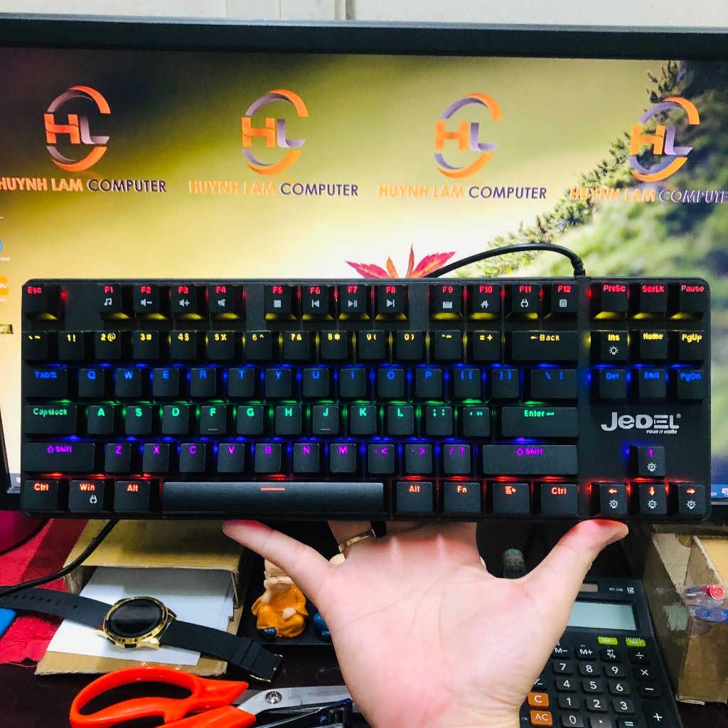 Phím cơ Jedel KL-103 [Đen] LED Rainbow (TKL 87 phím) - VSP phân phối | Shopee Việt Nam