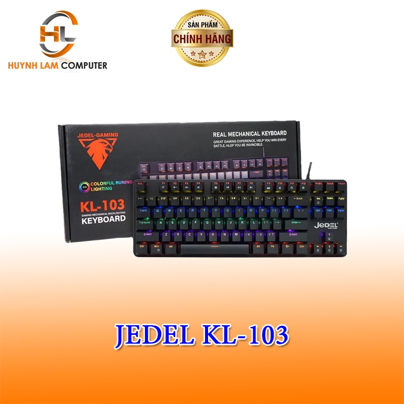 Phím cơ Jedel KL-103 [Đen] LED Rainbow (TKL 87 phím) - VSP phân phối | Shopee Việt Nam
