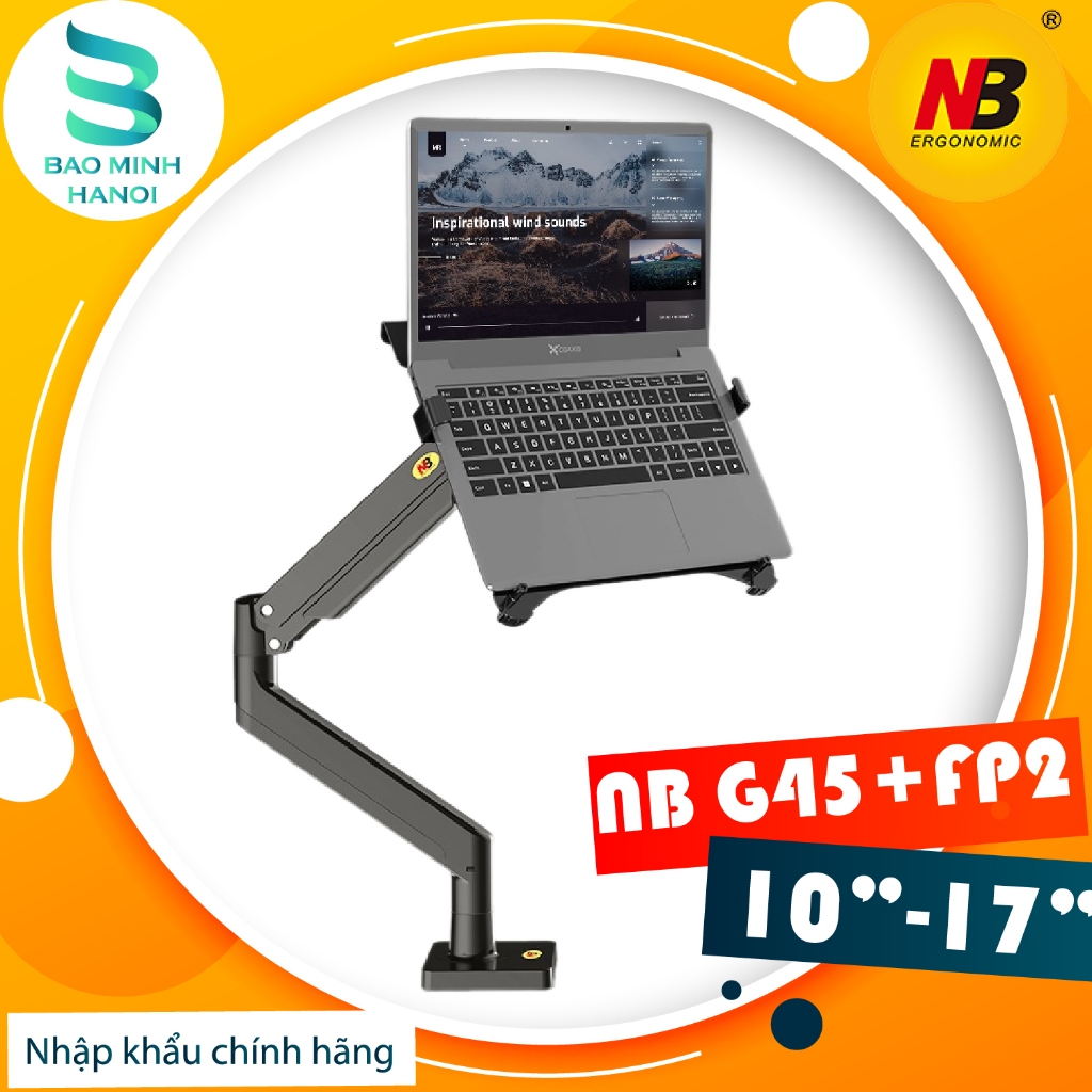 [NB G45 + NB FP2] [10-17 Inch] [Giá Đỡ Màn Hình Và Laptop Gắn Bàn ...