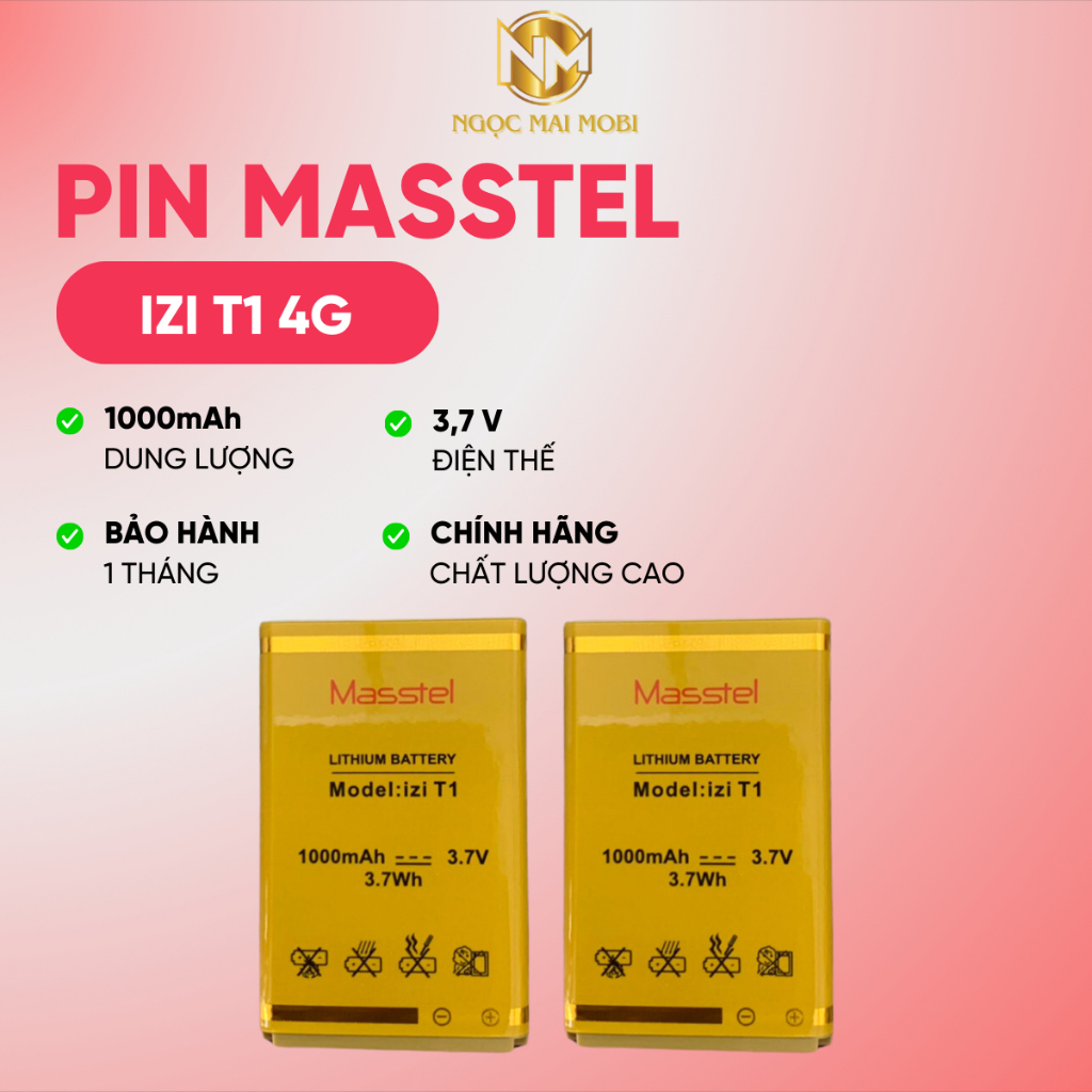 Pin Điện Thoại Masstel Izi T1 4G Zin - Hàng Chính Hãng - Bảo Hành 1 ...