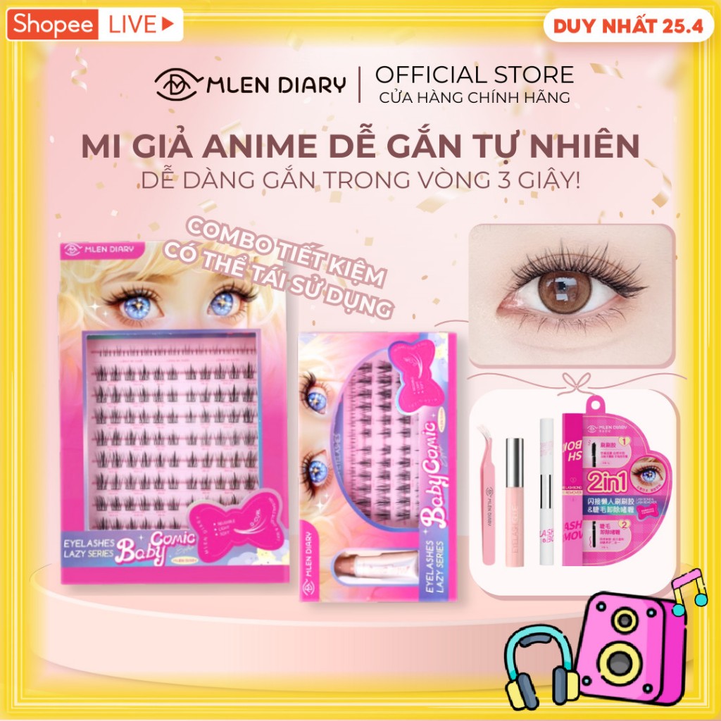 MlenDiary Mi giả Anime Hoạt Hình Dễ gắn tự nhiên cho người mới trang ...