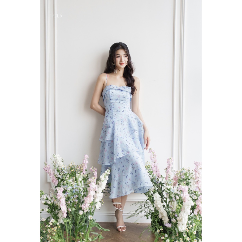 TIELA Đầm váy hoa đính nơ - Edna Dress | Shopee Việt Nam