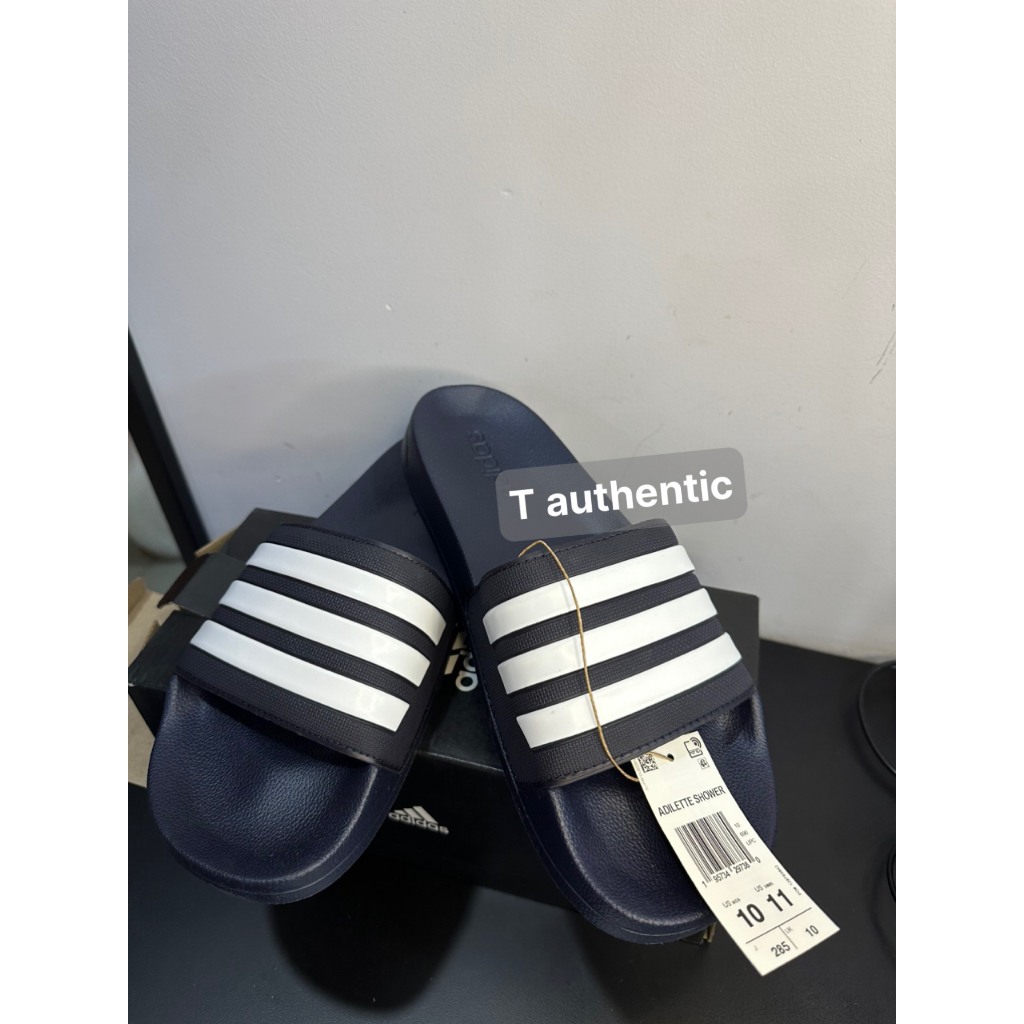 Dép nam Adidas ADILETTE SHOWER SLIDES GZ5920 (xanh đen) | Shopee Việt Nam