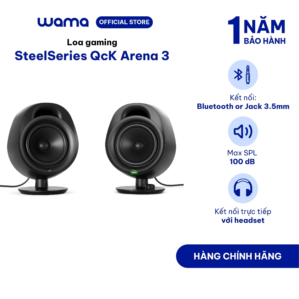 Loa gaming SteelSeries Arena 3 màu đen kết nối Bluetooth, jack 3.5mm ...