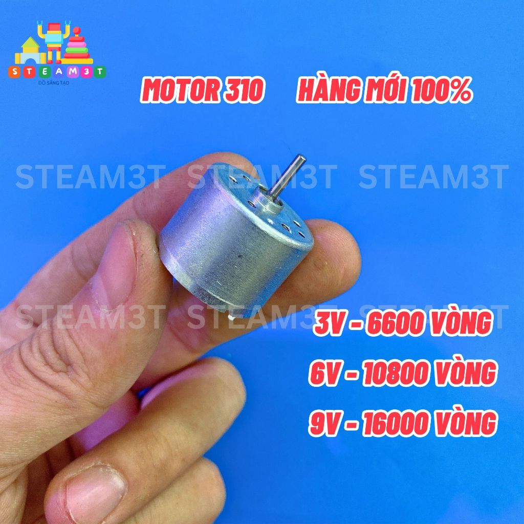 Motor mini 310 3v - 6v tốc độ cao 6600 - 10800 - 17000 RPM thích hợp ...
