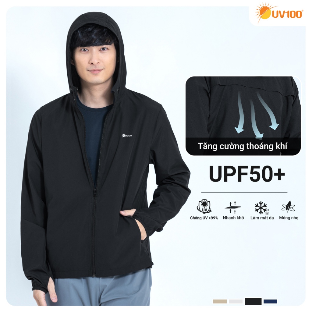 UPF50+ | Áo khoác chống nắng nam UV100 Suptex-Cool AA24120 siêu mỏng nhẹ | Shopee Việt Nam