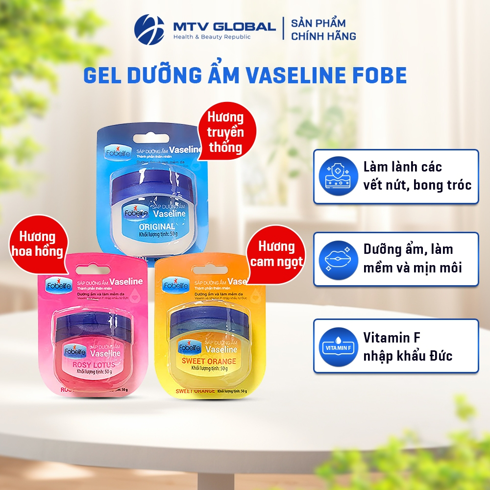 Gel Dưỡng Ẩm Vaseline Fobe - Giúp Giữ Ẩm Giảm Tình Trạng Da Khô Nứt Nẻ ...