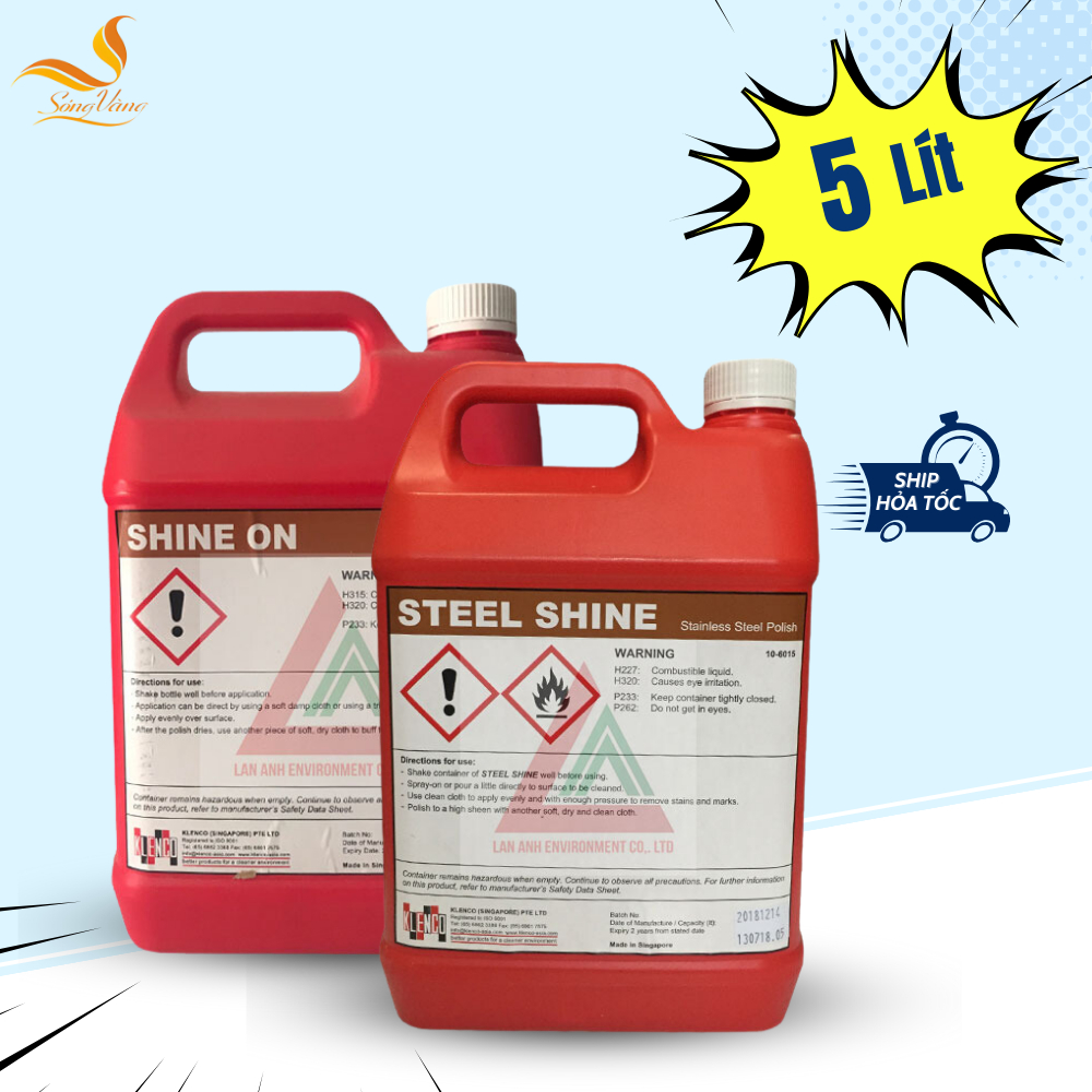 Hóa chất Steel Shine, Shine On đánh bóng bảo dưỡng inox, đồ gỗ, đồ da ...