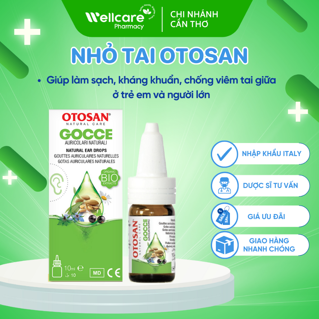 [Chính Hãng OTOSAN Ý - Long Châu] Nhỏ Tai Natural Ear Drops - Giảm ngứa ...