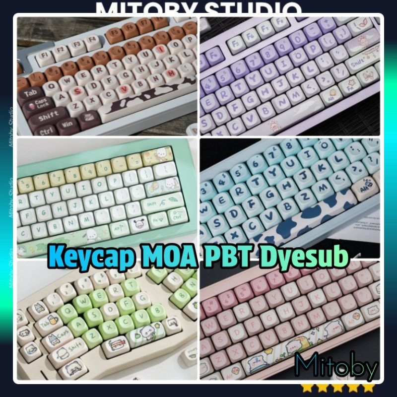 Keycap MOA Gradient Cow MOA Profile dùng trên nhiều layout bàn phím cơ ...