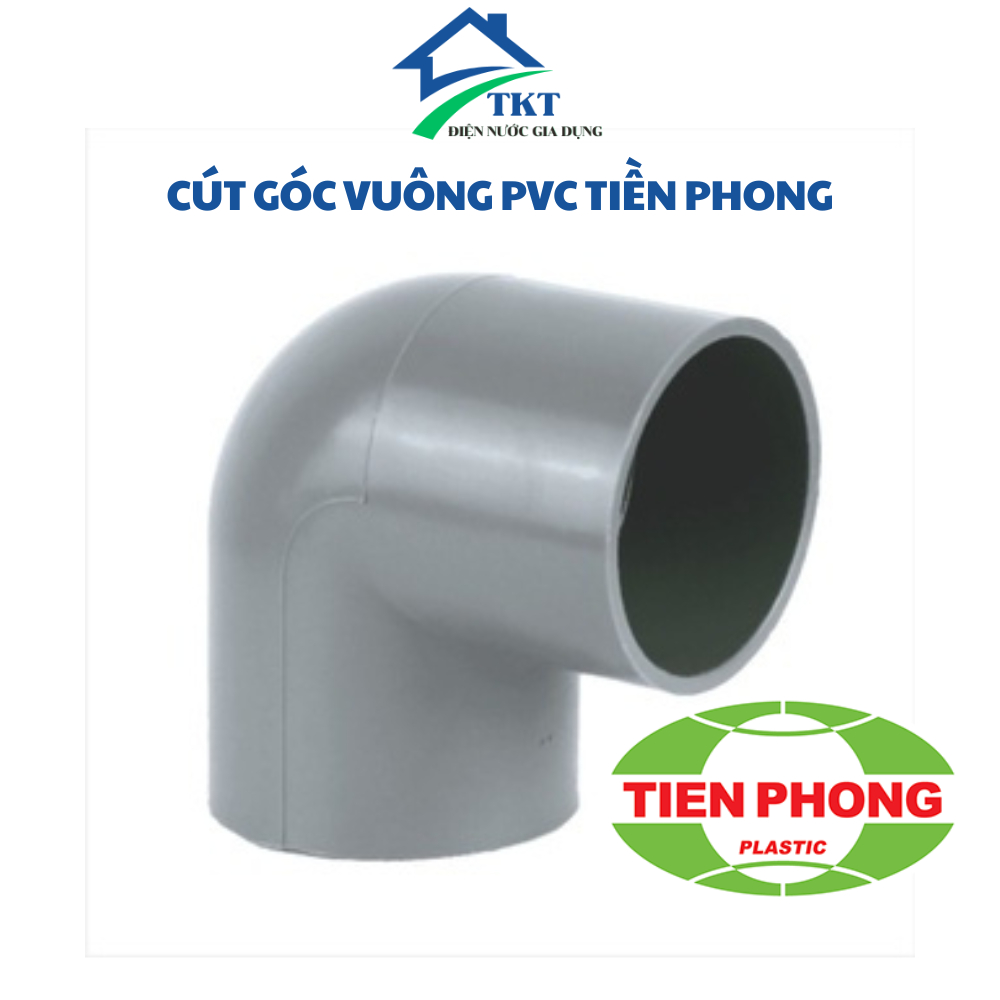 Cút góc vuông PVC Tiền Phong D48, D60, D75,D90, D110 chính hãng siêu bền | Shopee Việt Nam