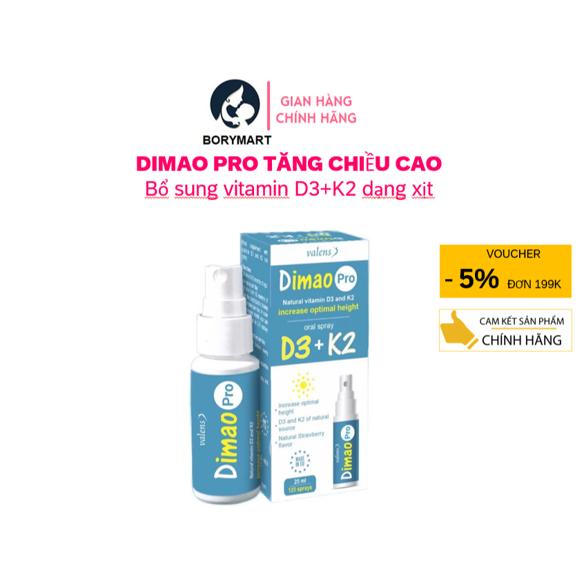 Dimao Pro D3K2 - Bổ Sung Vitamin D3 K2 Dạng Xịt Tăng Hấp Thu Canxi ...