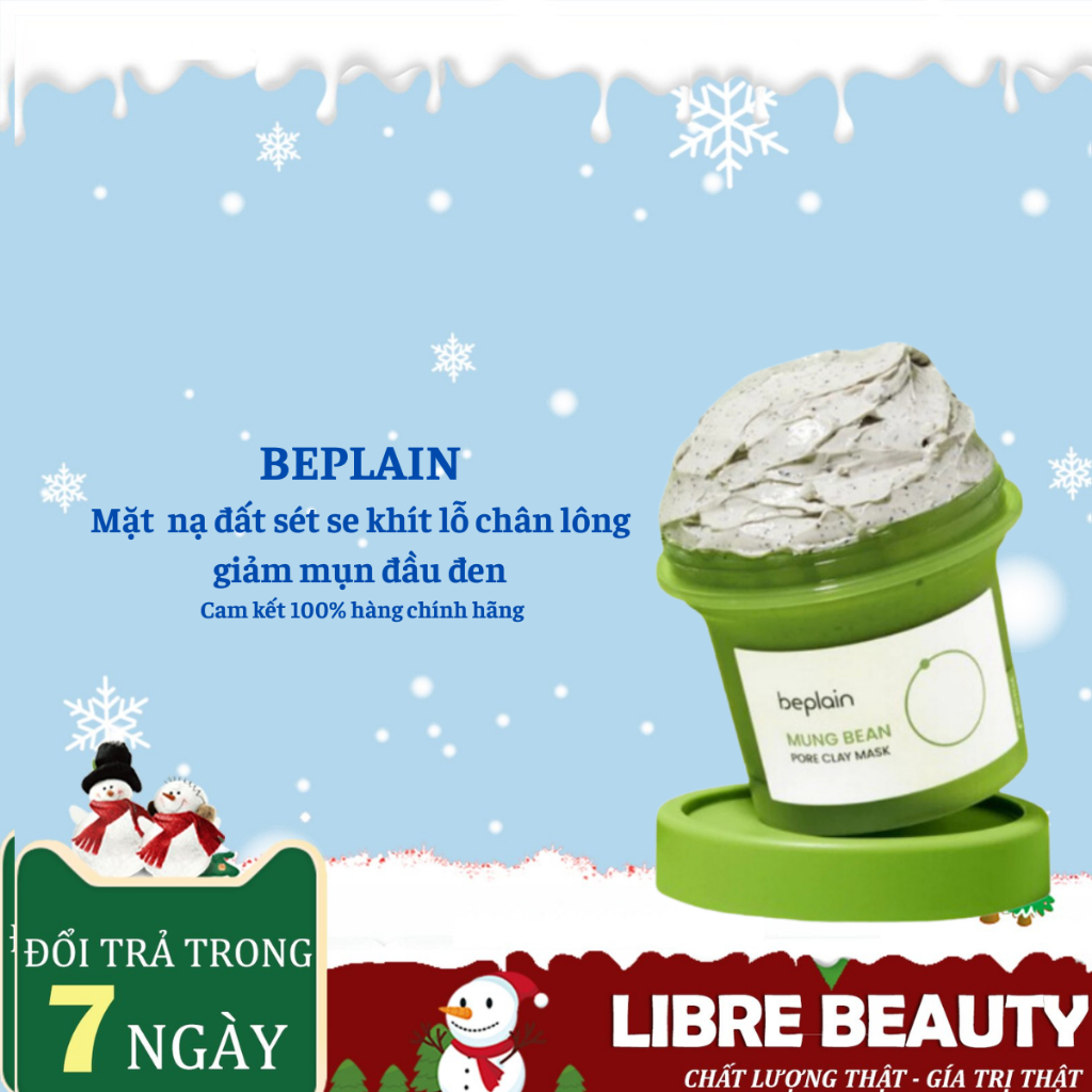 Mặt nạ đất sét BEPLAIN X LeoJ từ đậu xanh giúp se khí.t châ.n lô.ng gi.ảm mụ.n đầu đen 120ml ...