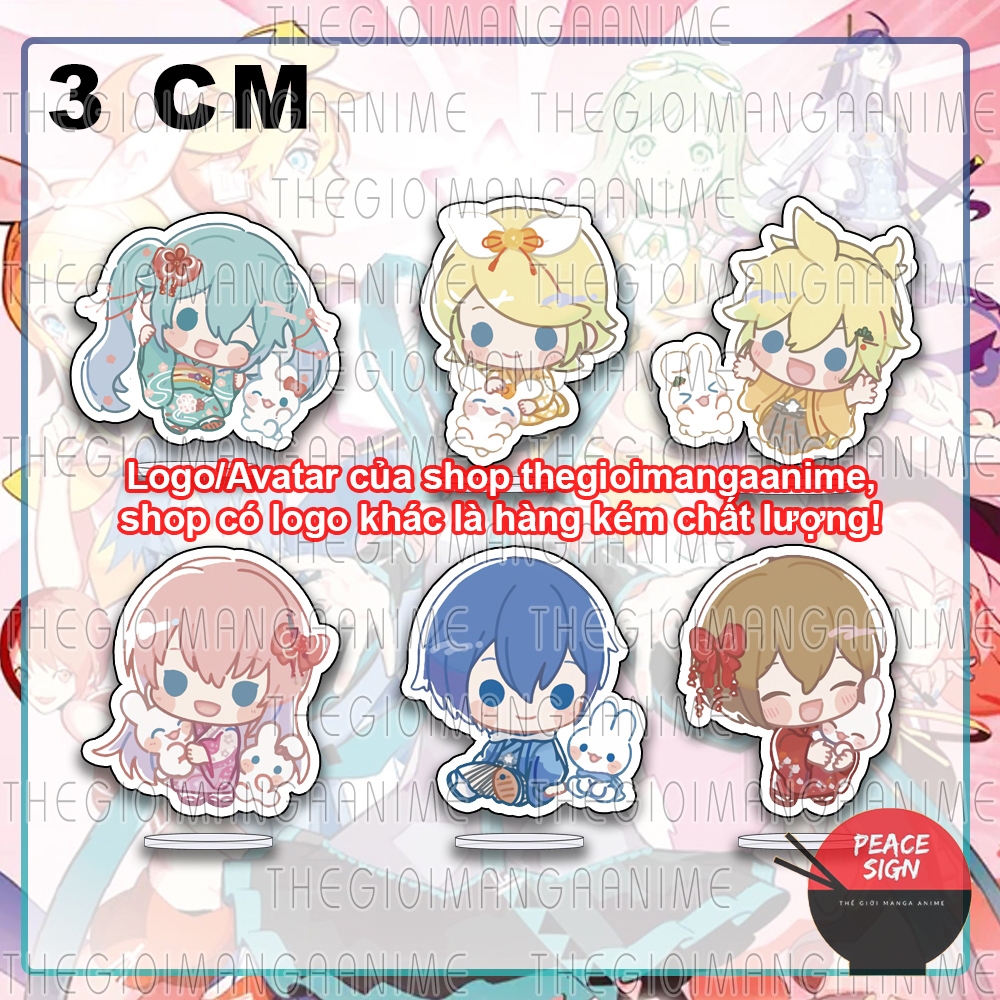 (3CM) Mô hình Standee VOCALOID ver GẤU in hình miku rin len kaito luka ...