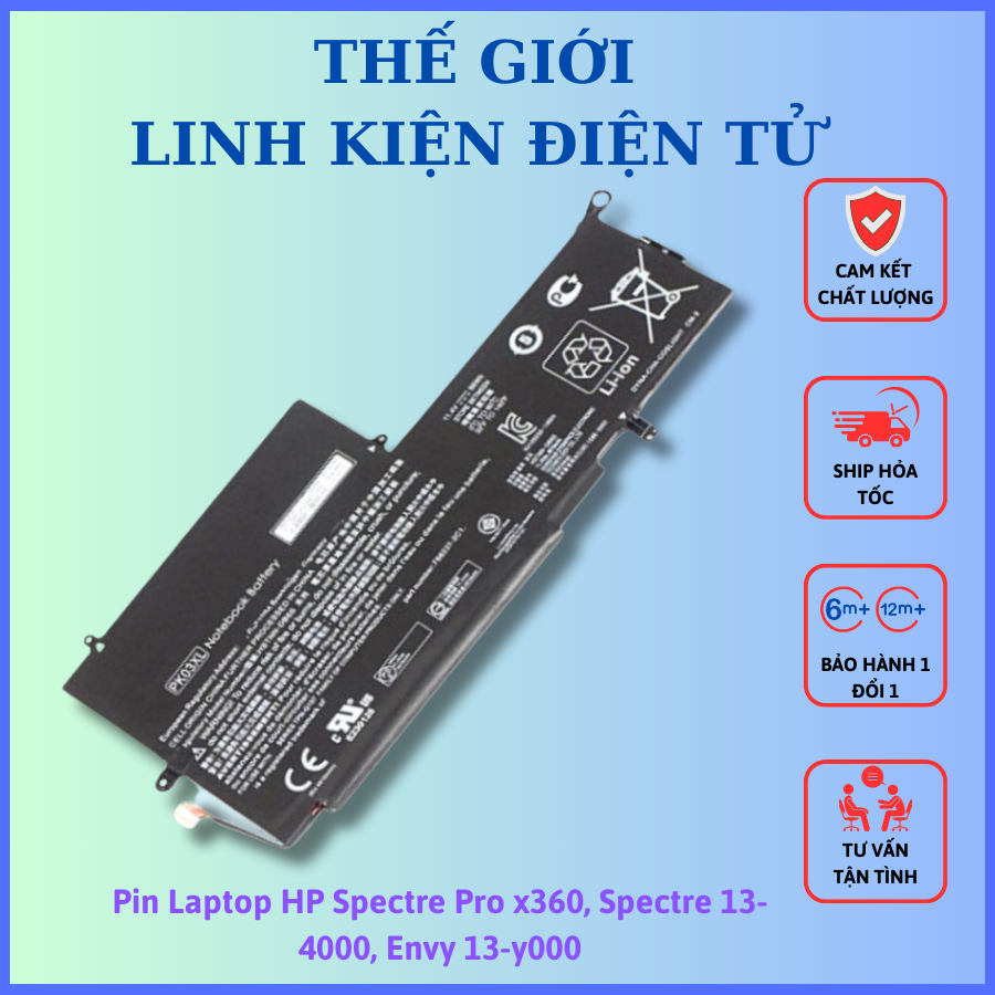 Pin Laptop HP Spectre Pro x360, Spectre 13-4000, Envy 13-y000, PK03XL ...