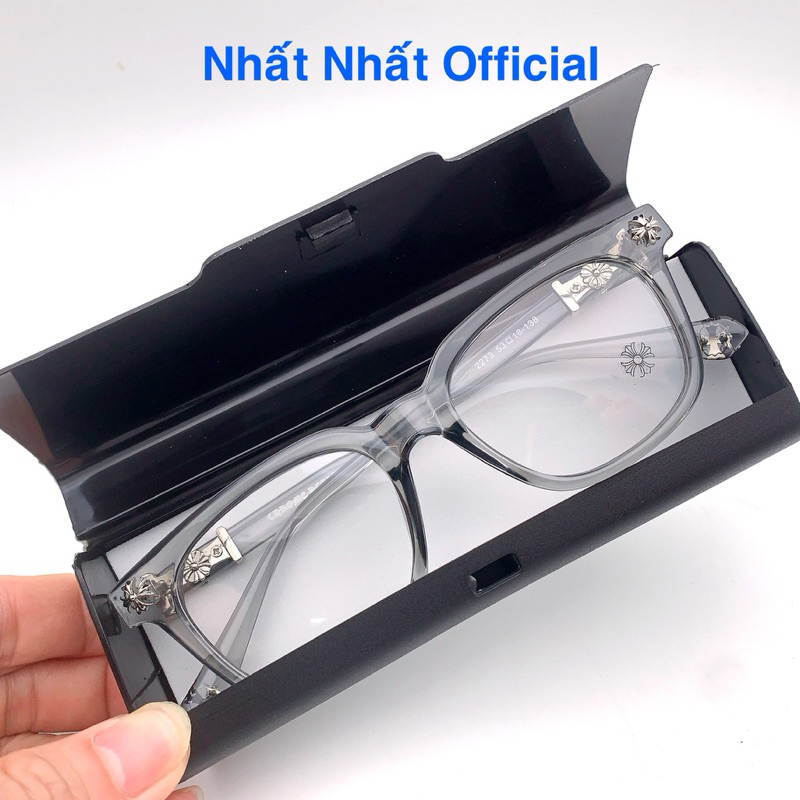 Gọng kính Chrome Hearts cox ucker 2273 ghi xám kèm hộp | Shopee Việt Nam