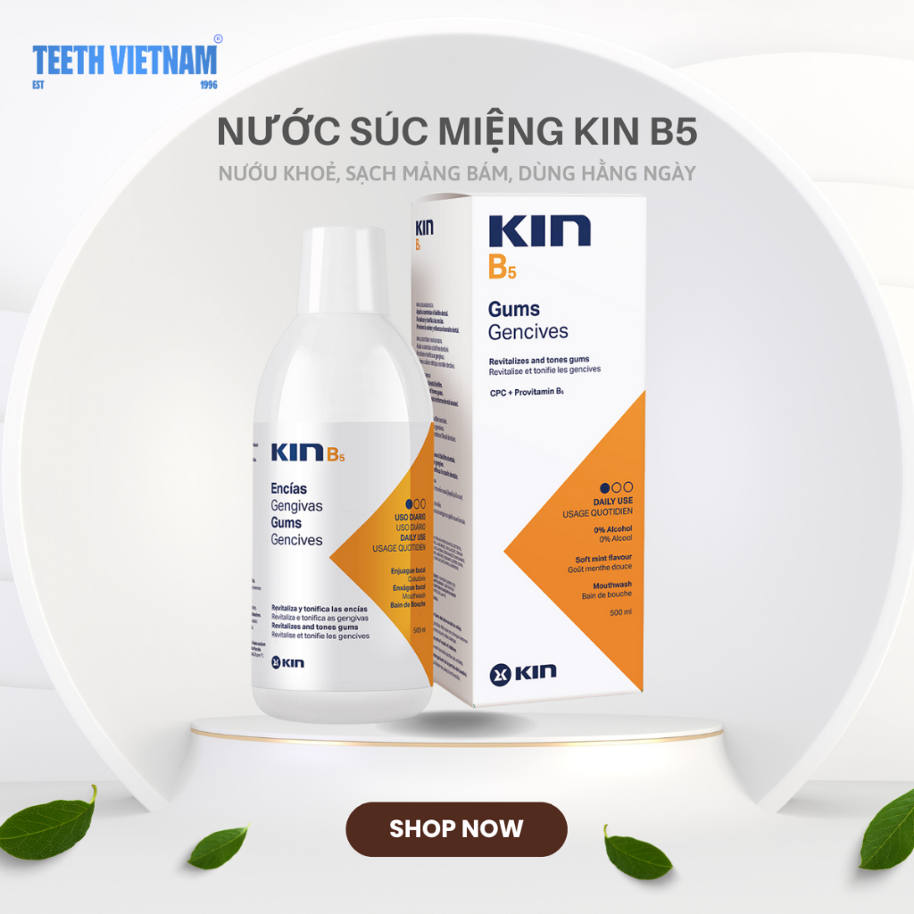 NƯỚC SÚC MIỆNG KIN B5 LÀM SẠCH MẢNG BÁM VÀ PHỤC HỒI NƯỚU RĂNG 500ML ...