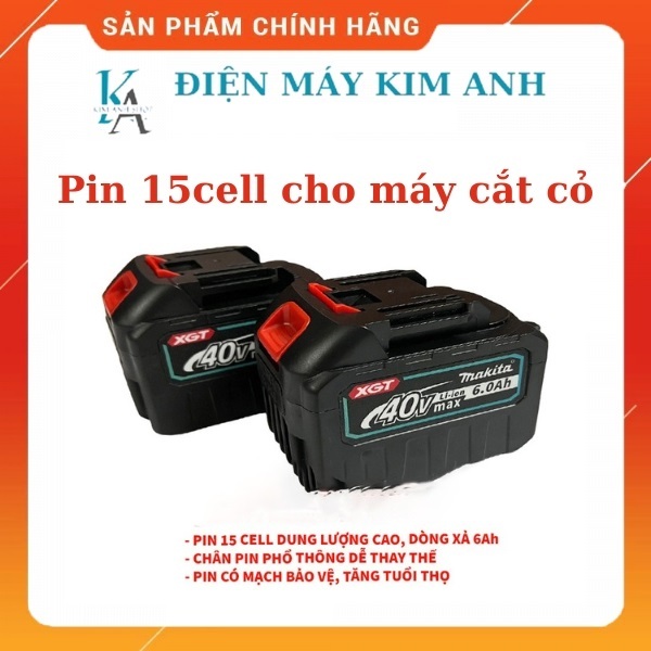 Pin 15 cell MAKITA 40V chân pin phổ thông, pin 15 cell dự phòng, sử ...