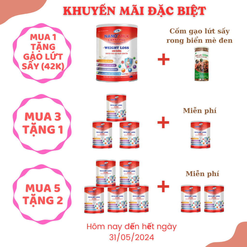 Sữa cho người giảm cân - Nano+Milk Weight Loss | Shopee Việt Nam