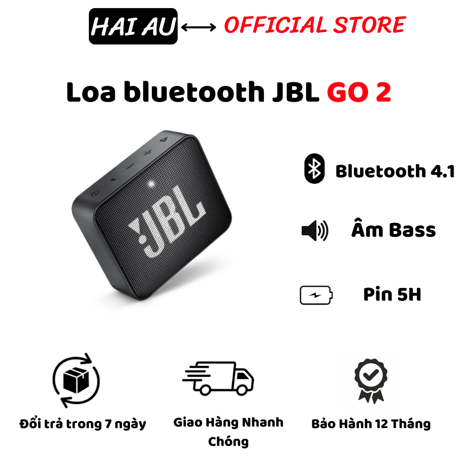 Loa Bluetooth JBL Go 2 Nhỏ Gọn, Tiện Lợi-Chống Nước- Âm Bass Sống Động-Pin 5H- BH 1 năm | Shopee ...