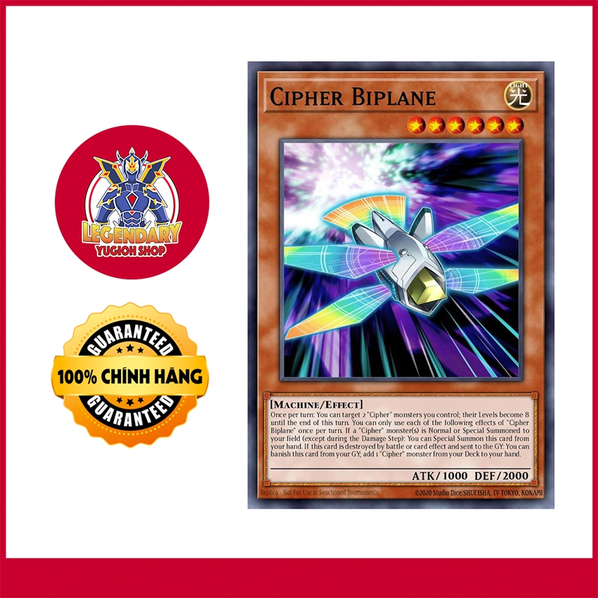[Thẻ Bài Yugioh Chính Hãng] Cipher Biplane | Shopee Việt Nam