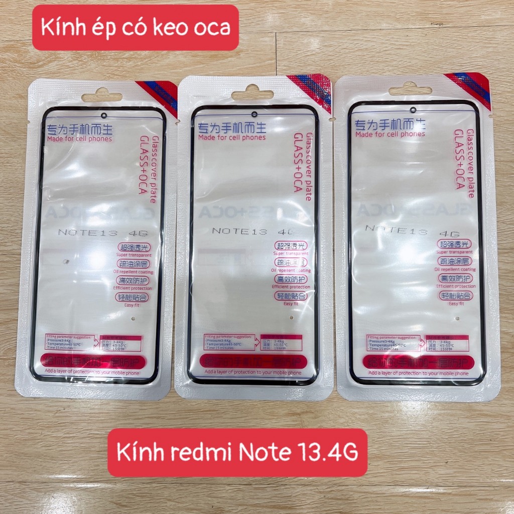 rm note 13.4g - kính ép màn hình có keo oca xiaomi redmi note 13-4g ...