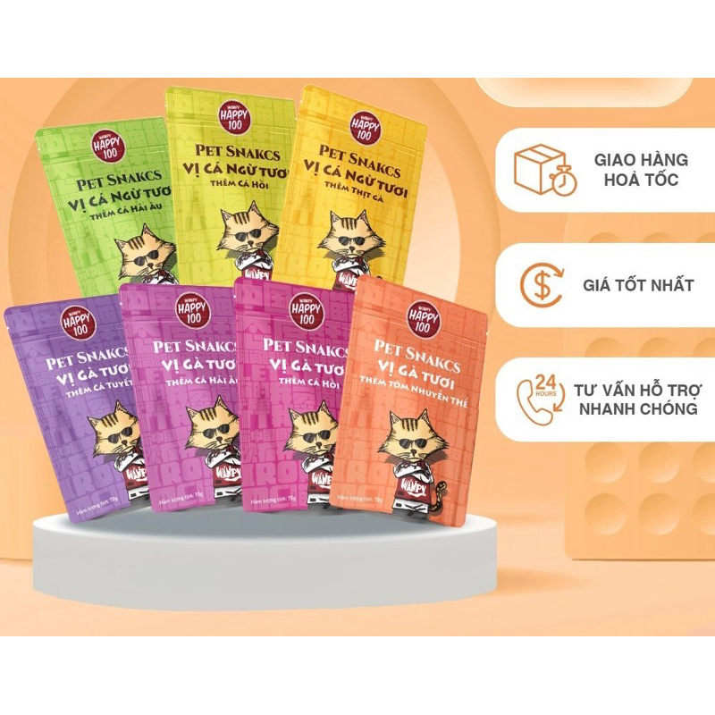 [COMBO 24 gói ] Pate Wanpy Happy 100 Cho Mèo 70g | Shopee Việt Nam