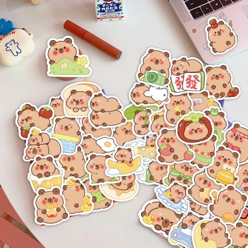 Set 20 sticker capybara cute | Shopee Việt Nam