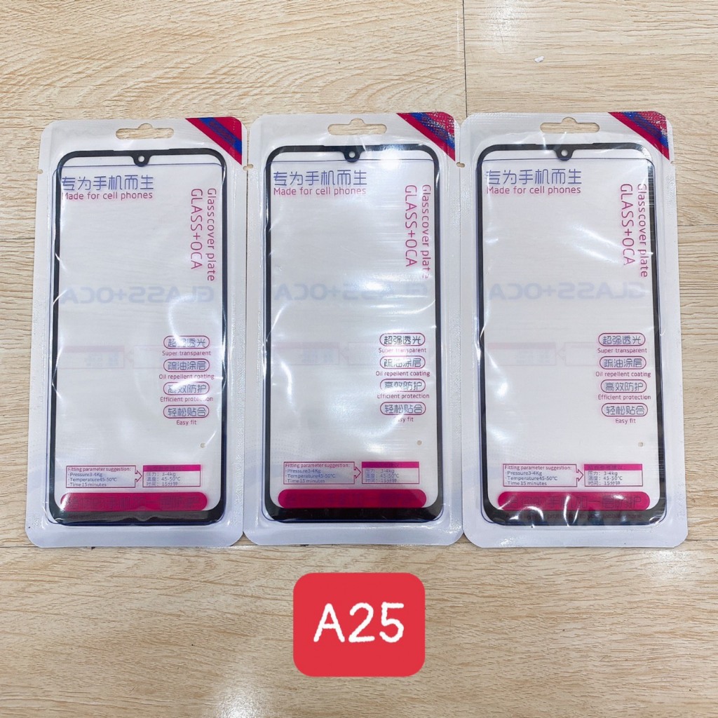 ss a25 - kính ép màn hình có keo oca sam sung a25 - kính ép liền keo ...