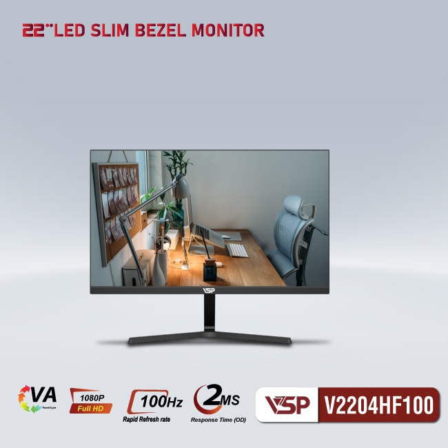 Màn Hình 22in VSP V2204HF100 100HZ VA | Shopee Việt Nam