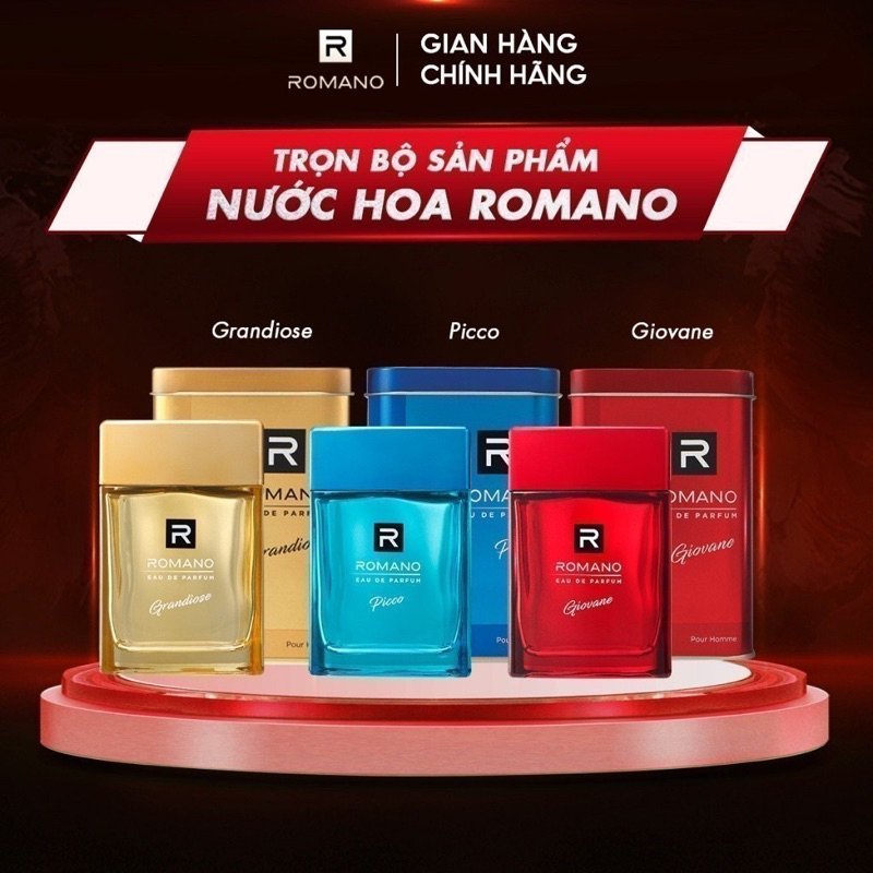 Nước hoa Romano EDP hương Picco, Giovane, Grandiose 100ml | Shopee Việt Nam