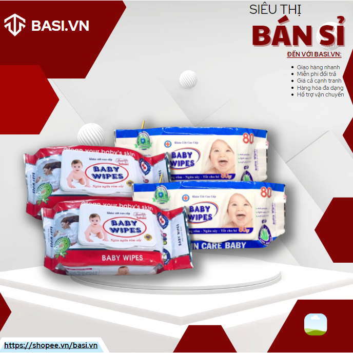 Khăn giấy ướt Baby hương dịu nhẹ 80 gr date 2026 -gttk | Shopee Việt Nam