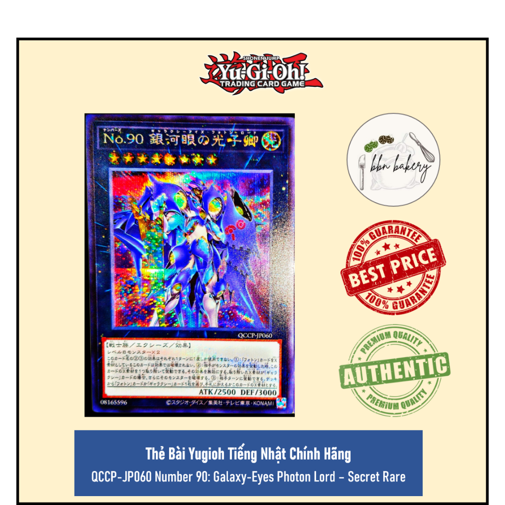 Thẻ Bài Yugioh Tiếng Nhật Chính Hãng: QCCP-JP060 Number 90: Galaxy-Eyes Photon Lord - Secret ...
