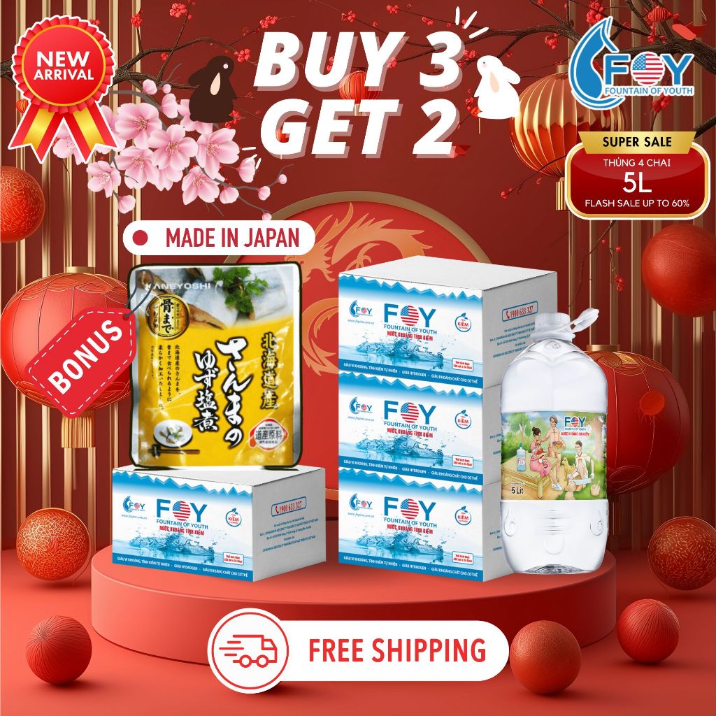 [[FREESHIP TOÀN QUỐC] - MUA 3 TẶNG 2 - Thùng 4 Chai Nước khoáng ION ...