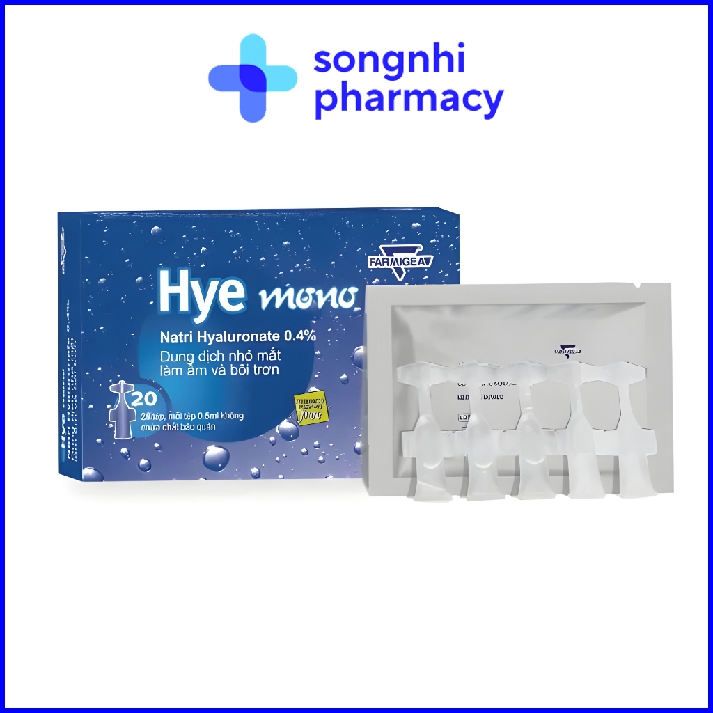 Nước Mắt Nhân Tạo HYE MONO Natri Hyaluronate 0.4% Hộp 20 Tép 0.5ml ...