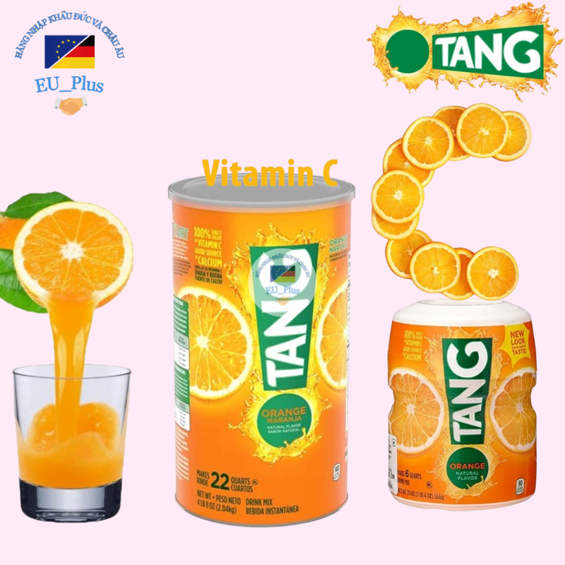 Bột pha nước cam Tang Vitamin C Orange 566g - Mỹ đủ size to và nhỏ hạn ...