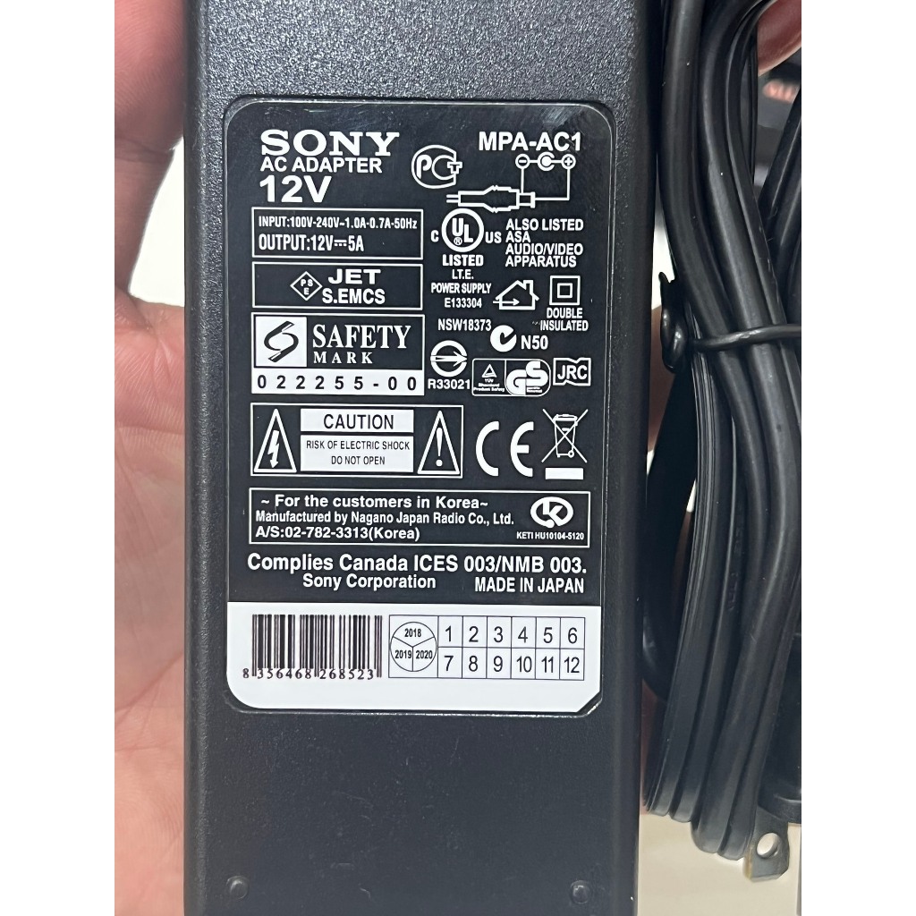 [FREESHIP 99K]_Bảo hành lỗi 1 đổi 1 adapter nguồn sony MPA AC1 12v 5A ...