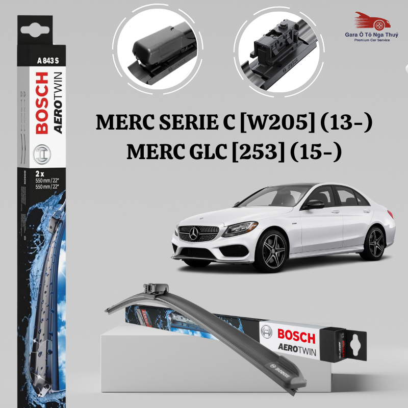 BỘ GẠT MƯA CHÍNH HÃNG BOSCH (1 CẶP) DÙNG CHO MERC GLC [253], SERIE C ...