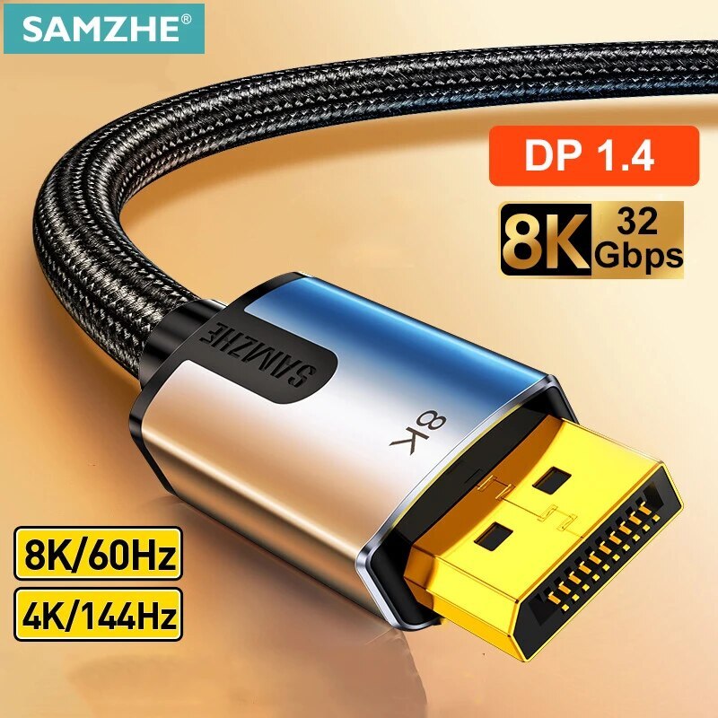Cáp Displayport to Displayport 1.4 8k Samzhe cao cấp, Dây DP to DP 8K ...