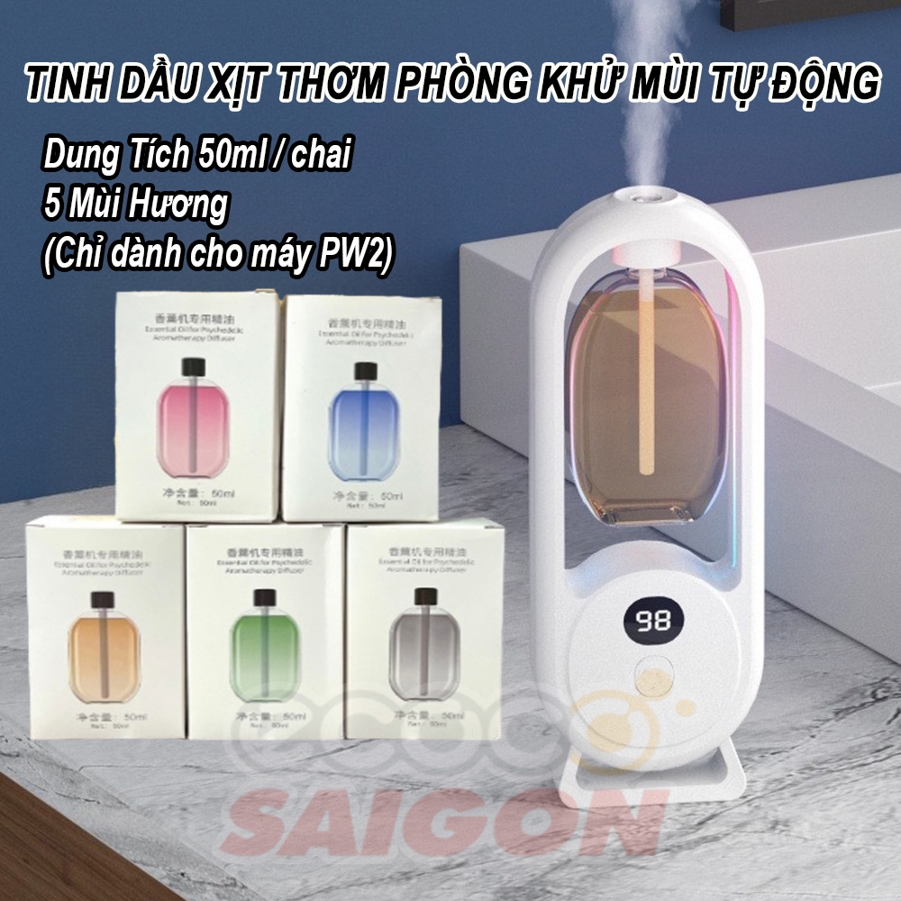 Tinh Dầu Nước Hoa Dùng Cho Máy Xịt Thơm Phòng - 5 Mùi Hương Tùy Chọn 50ml (Chỉ dành cho máy PW2 ...