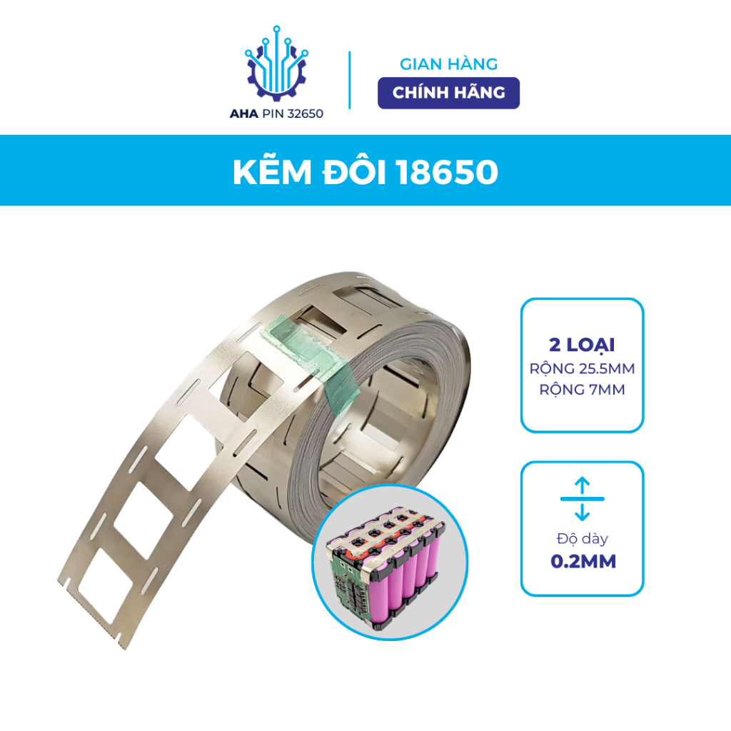 Kẽm Hàn Cell Pin 18650 Dày 0.2mm, 1 Mét Kẽm Đôi Kẽm Hàn Pin Rộng 25.5mm ...