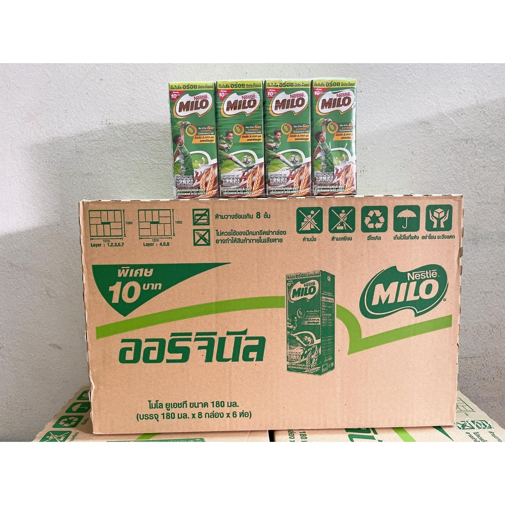 Thùng 48 hộp sữa Milo Thái 165ml có đường | Shopee Việt Nam