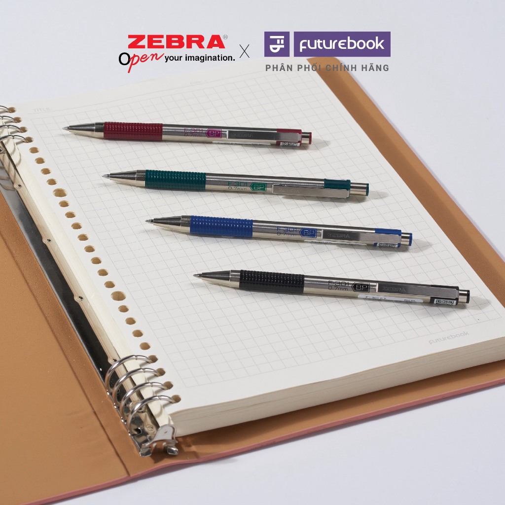 Bút Viết Bi bấm kim loại FUTUREBOOK x ZEBRA đầu bút 0.7mm dòng F301 ...