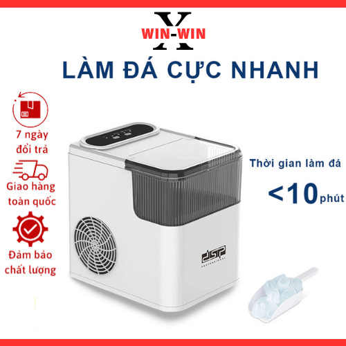 Máy Làm Đá Mini ICE MAKER Tự Động Siêu Tốc 6 Phút/Lần Năng Suất 12Kg/Ngày Phím Cảm Ứng - Máy Làm ...