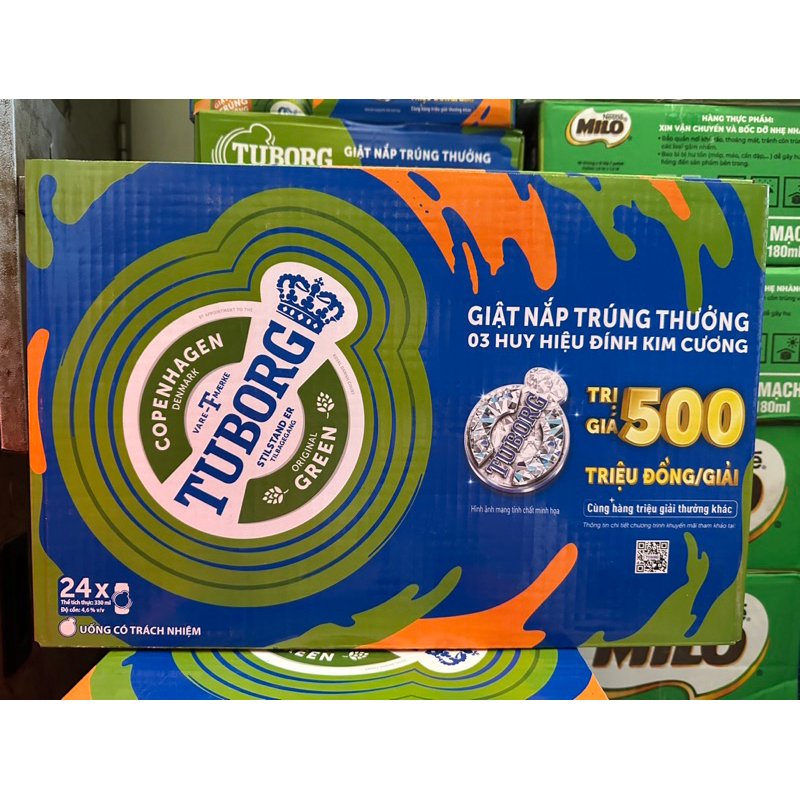 [ hỏa tốc] thùng 24 lon bia Tuborg 330ml ( trúng thưởng) | Shopee Việt Nam