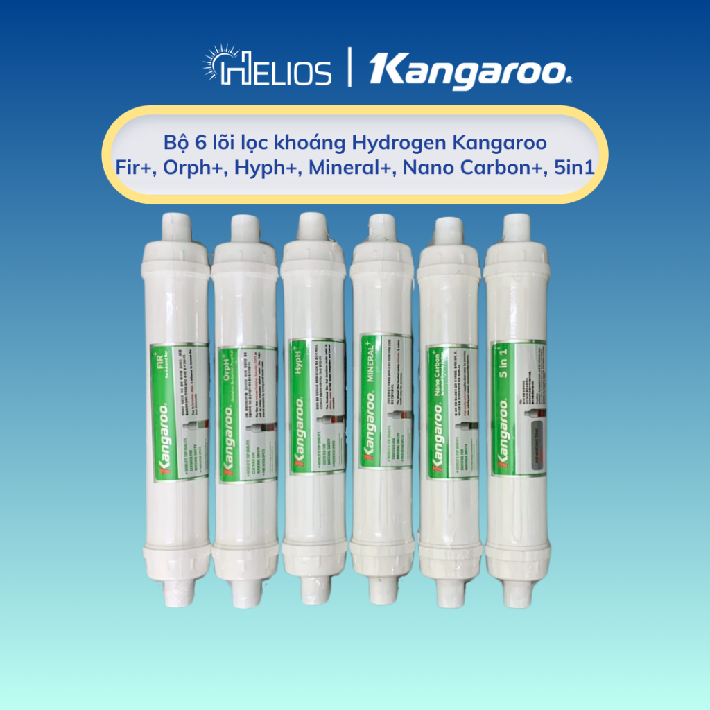 Trọn bộ 6 lõi lọc chức năng hydrogen+ Kangaroo (Fir+, Orph+, Hyph+ ...