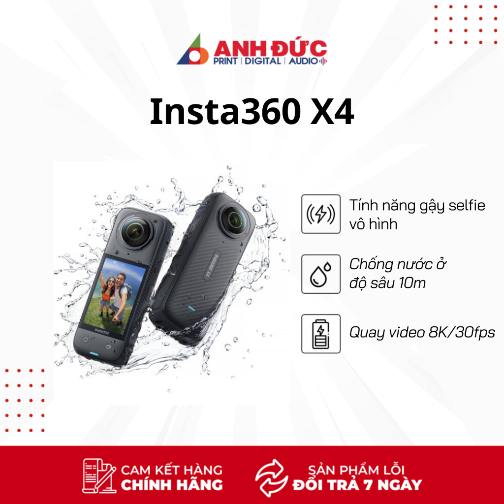 Máy Quay 360 độ Camera 360 Insta360 X4 - Hàng Chính Hãng Bảo Hành 12 Tháng | Shopee Việt Nam