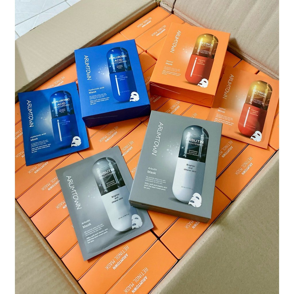 Mặt Nạ Arumtown Retinol Mask Pack Tái Tạo Da, Ngừa Lão Hóa Da Hộp 10 ...