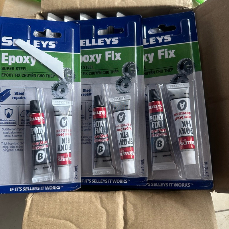 KEO DÁN KIM LOẠI - EPOXY FIX SUPER STEEL 2X10ML | Shopee Việt Nam